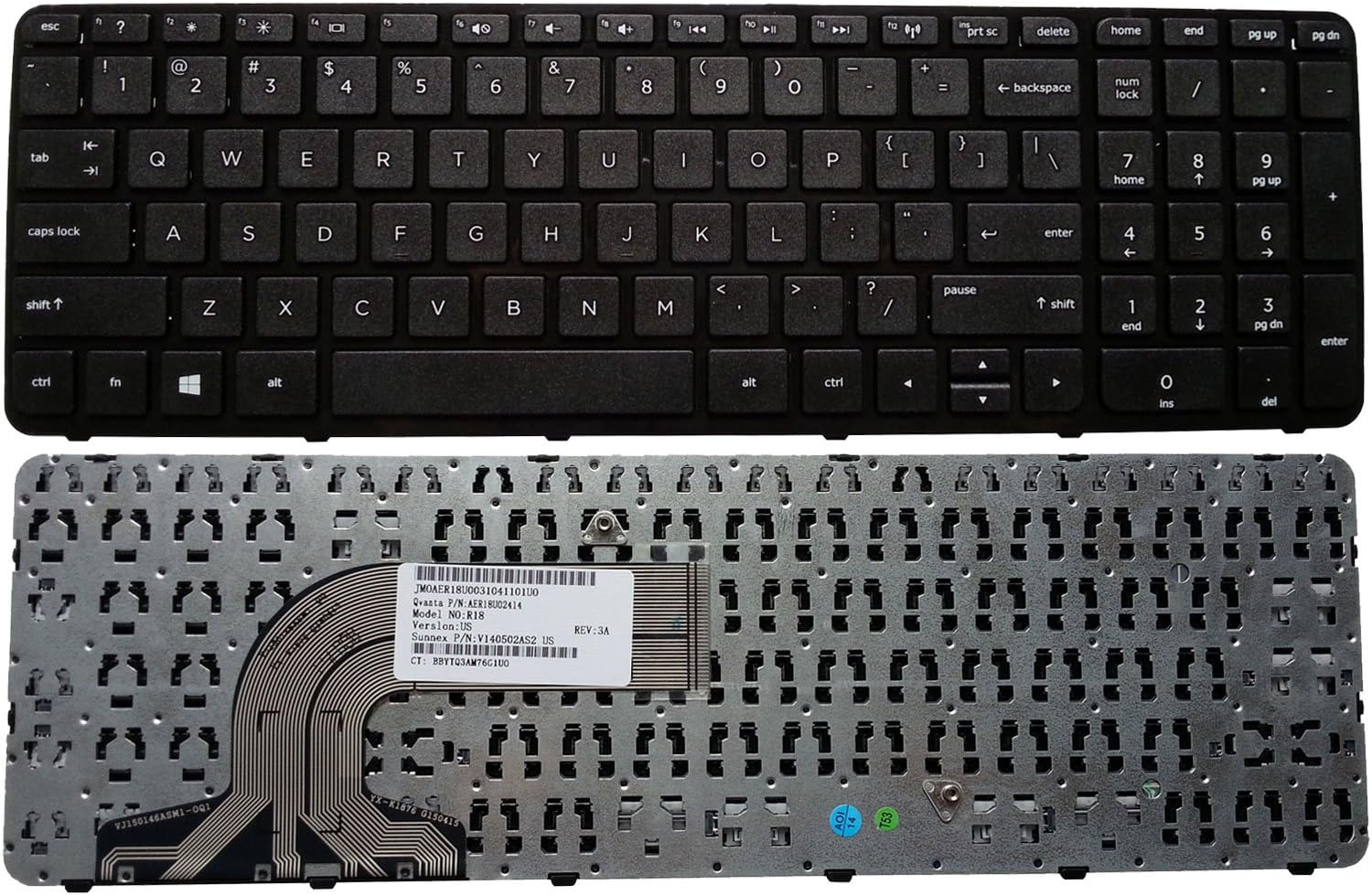 Amazon.com: Notebook Keyboard For HP Pavilion 15-D 15-E 15-G 15-R 15-N ...