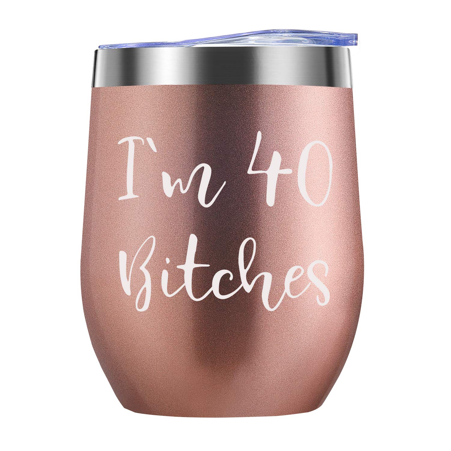 Buy I m 40 Funny 40th Birthday Gif For Women Wine Tumbler 40 Year 