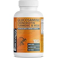 Amazon.com: Bronson Glucosamine Chondroitin Turmeric & MSM Advanced Joint & Cartilage Formula ...