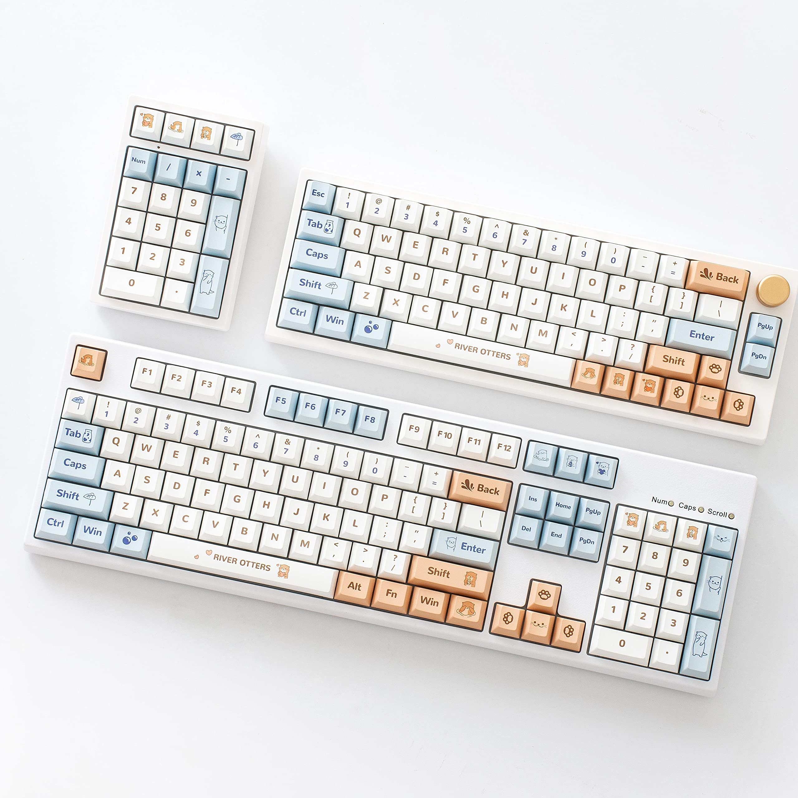 Mua YUNZII Otter Dye Sub PBT Keycaps,140 Full Keys Dye Sublimation PBT ...