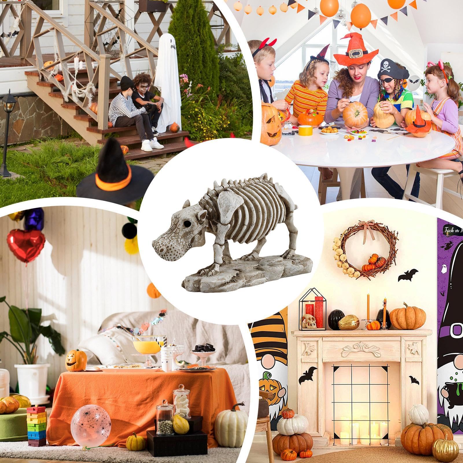 Mua Hippo Skeleton Decors, Spooky Animal Skeletons, Halloween Bone ...