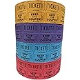 Amazon.com : The Ticket Gurus-Raffle Tickets - (4 Rolls of 2000 Double ...