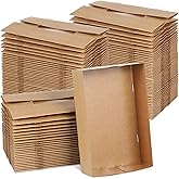 Amazon.com: 50 Pcs Kraft Paper Food Tray Disposable Cardboard Trays 4 ...