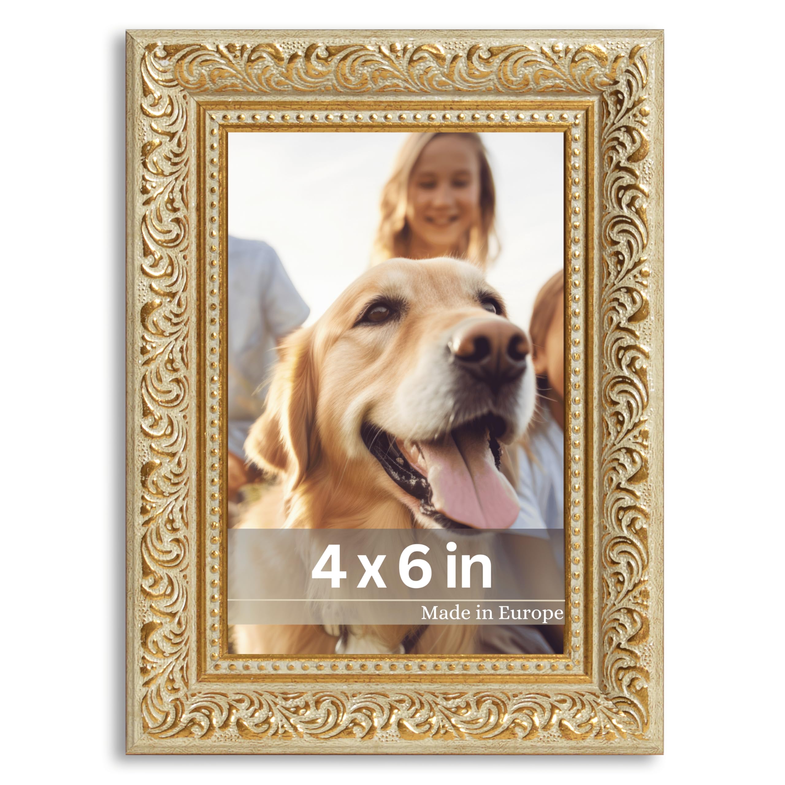 VictoR 4x6 Picture Frame Rubens Green Gold - Picture Frames 4x6 - with ...