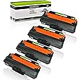 Amazon.com: greencycle 4 Pack Black Toner Cartridge Replacement Compatible for Samsung MLT-D115L ...
