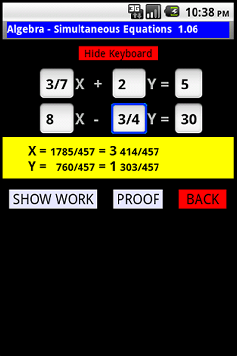 Algebra Simultaneous Equations:Amazon.com:Appstore for Android