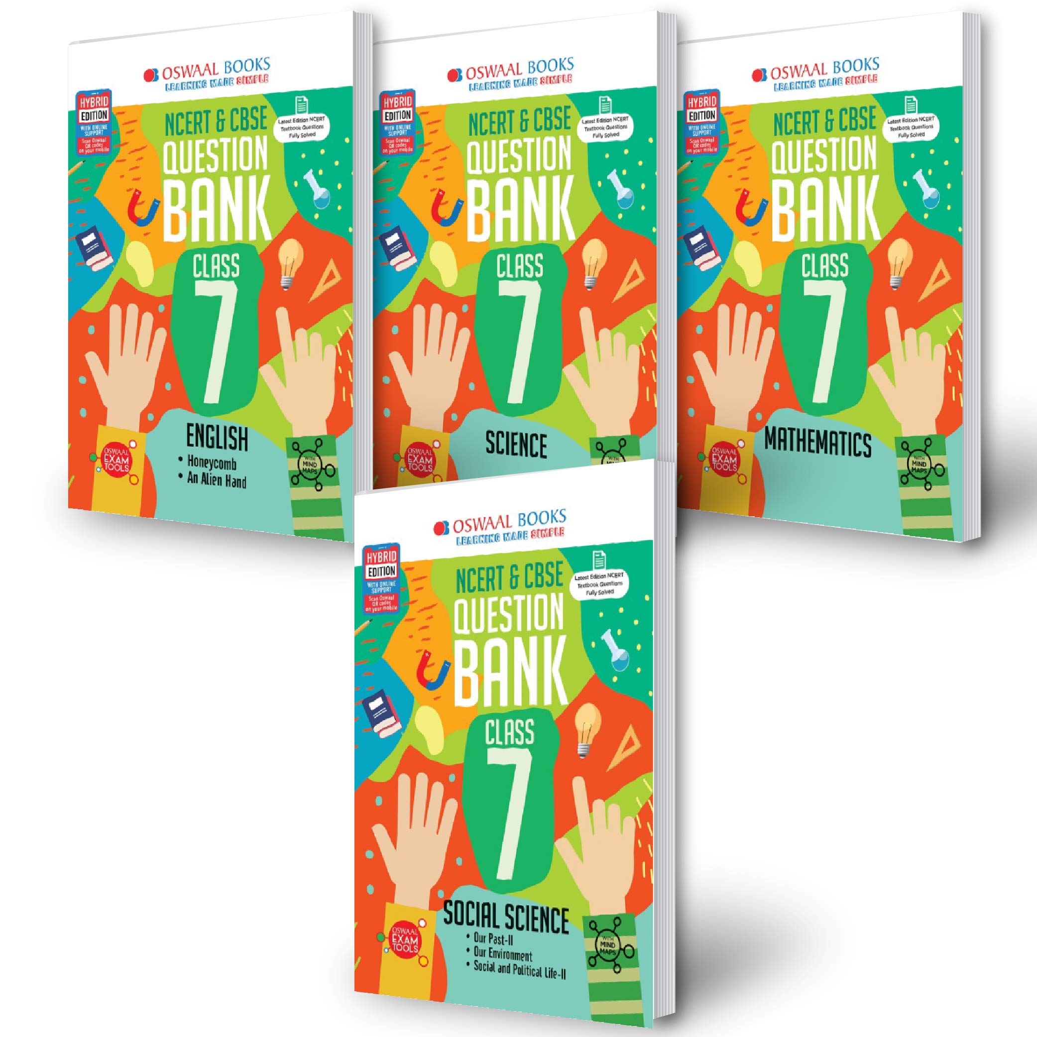 Oswaal CBSE NCERT QUESTION BANK Class 7 SET OF 4 BOOKS Mathematics