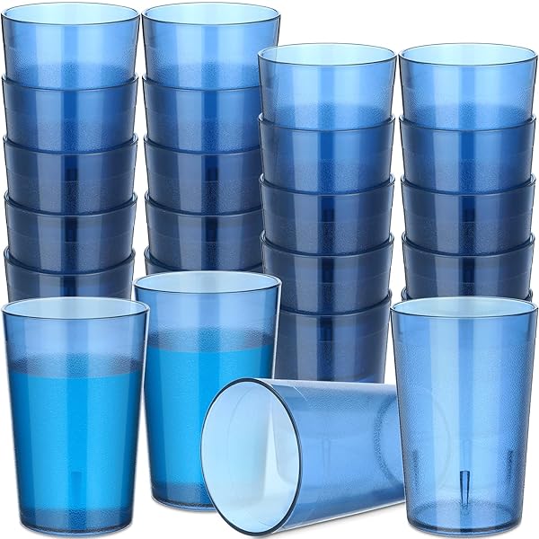 Meanplan 48 Pack Restaurant Grade 8oz Plastic Cup Break Resistant ...