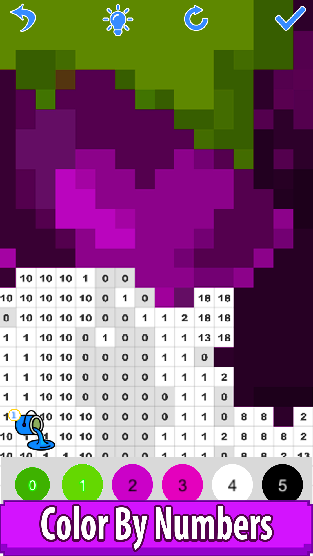 Fruits Pixel Art - Paint by Number, Sandbox Coloring Pages:Amazon.it ...