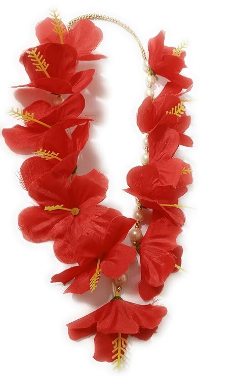 Buy Aradhya Creation Kanthi Kanthi Mala/Necklace/Haar Garland Red ...