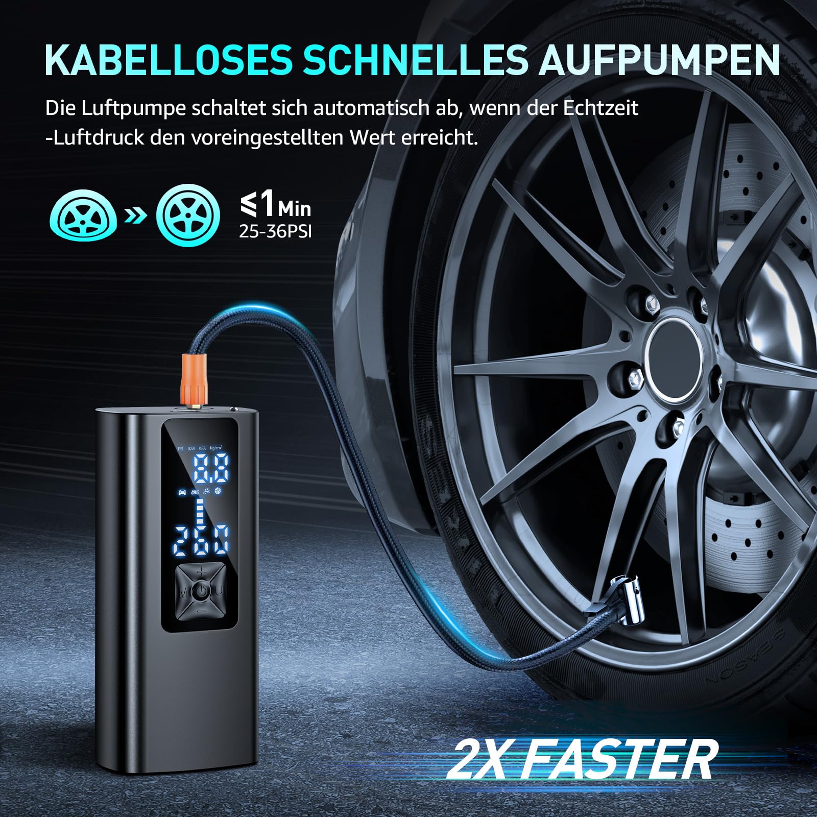 Mua Electric Air Pump Bicycle Battery Compressor - 150 PSI Mini ...