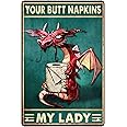 Amazon.com: Dragon Wall Decor Sign Dragon Bathroom Sign Gothic Decor ...