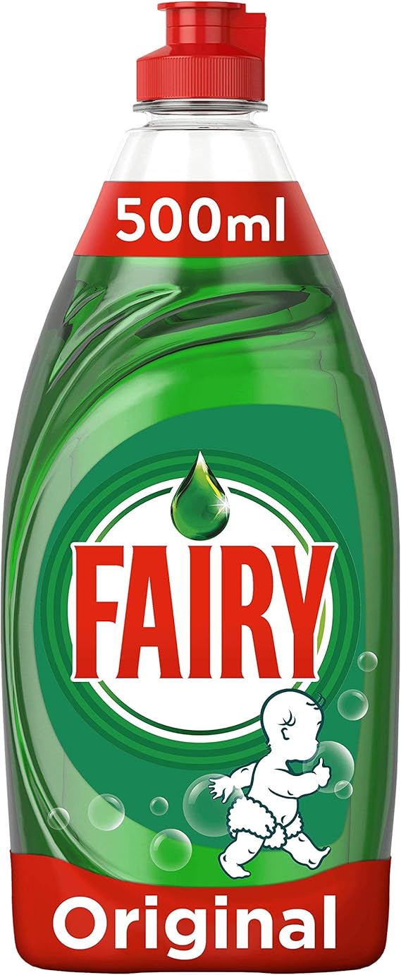 Fairy Original Washing Up Liquid Green with LiftAction. No Soaking, No ...