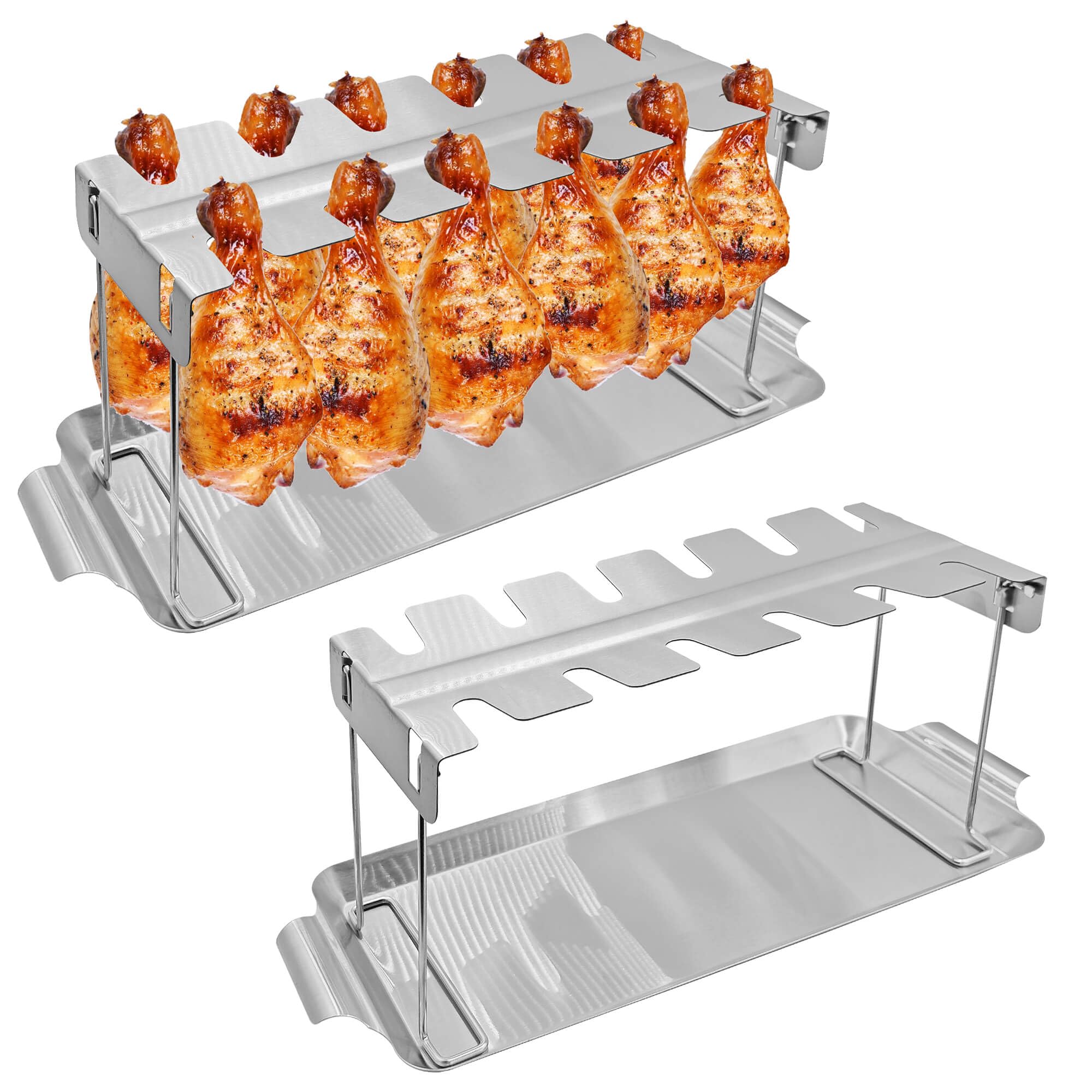 BaokiTook 2PCS Chicken Leg Rack for Grill,Multi-Use Chicken Drumstick ...