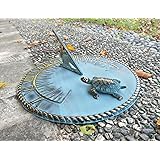 Amazon.com : Brass Decorative Rabbit Sundial 10" Inches Wide : Garden ...