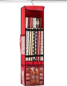 Amazon.com: Premium Christmas Hanging Gift Wrap Organizer, With Strap ...
