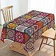 Amazon.com: Hafangry Mandala Bohemia Tablecloth Rectangle Colorful ...