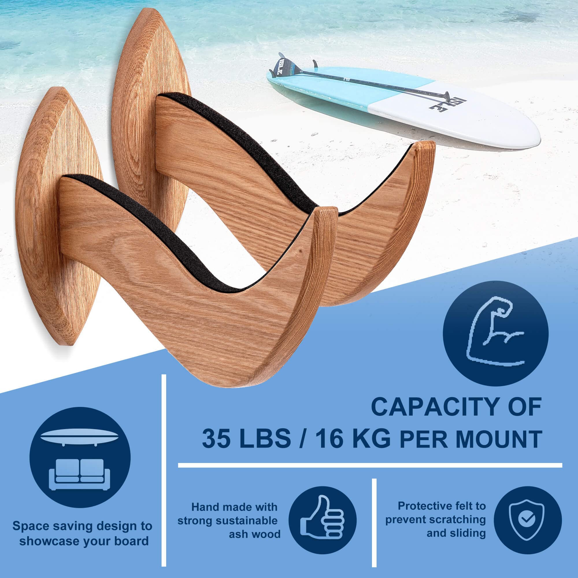 Mua Hang 11 Surfboard Wall Mount - Surf Board Wall Hangers, Surfboard ...