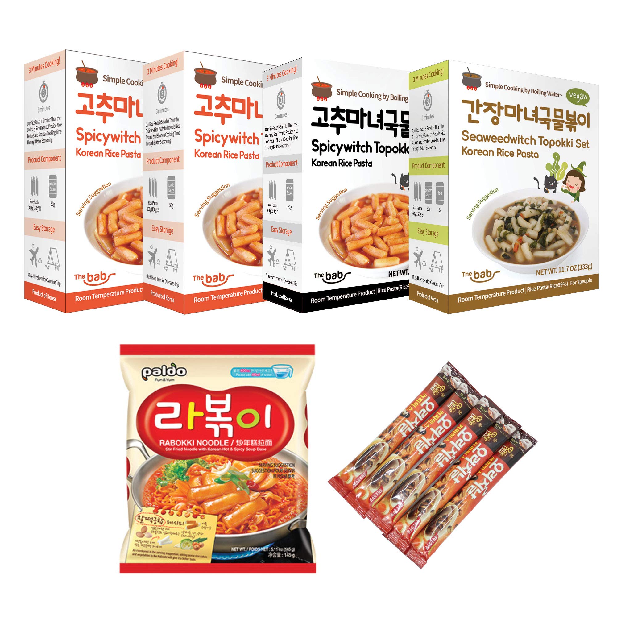 Thebab K Foods Spicywitch Topokki Set Korean Tteokbokki Rice Cake ...