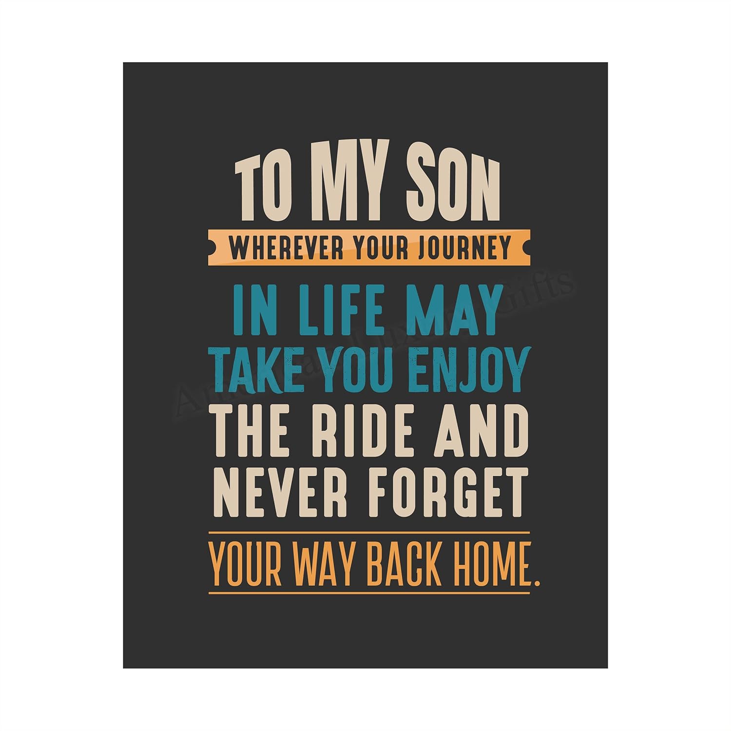 Amazon.com: "To My Son-Never Forget Your Way Back Home" Inspirational ...