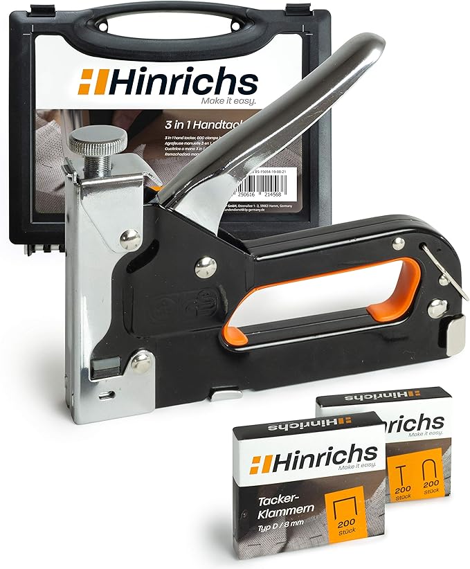 Hinrichs Agrafeuse Murale - Agrafeuse Tapissier avec Agrafes Clous ...
