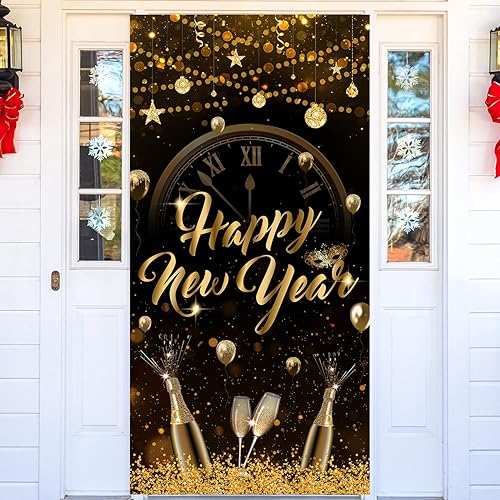 2026 Happy New Year Door Cover New Years Eve Party Supplies Happy New ...