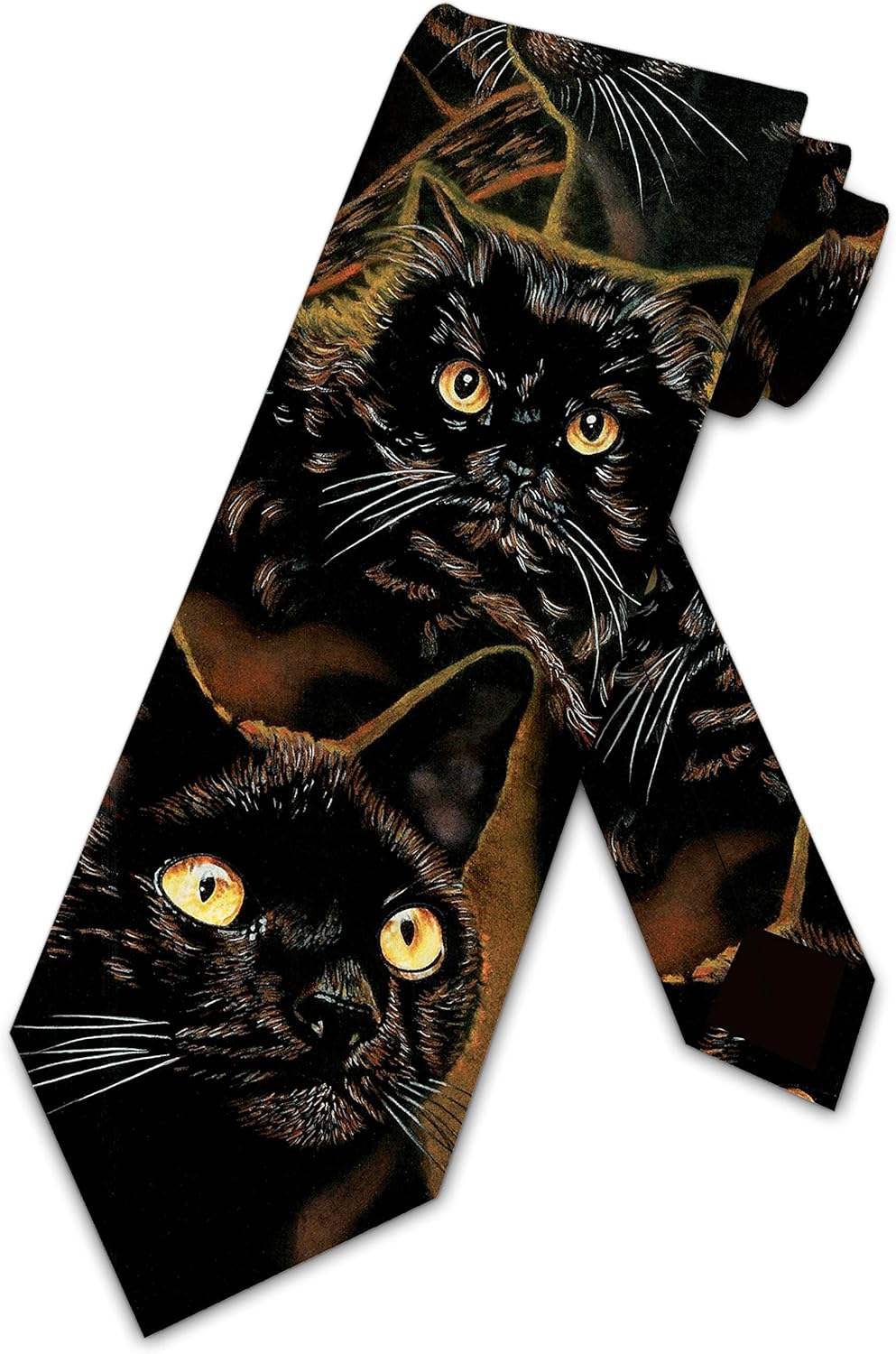 Amazon.com: Black Cats Tie Mens Animal Cat Necktie: Clothing