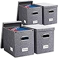 Amazon.com : PRANDOM File Organizer Box - Set of 4 Collapsible ...