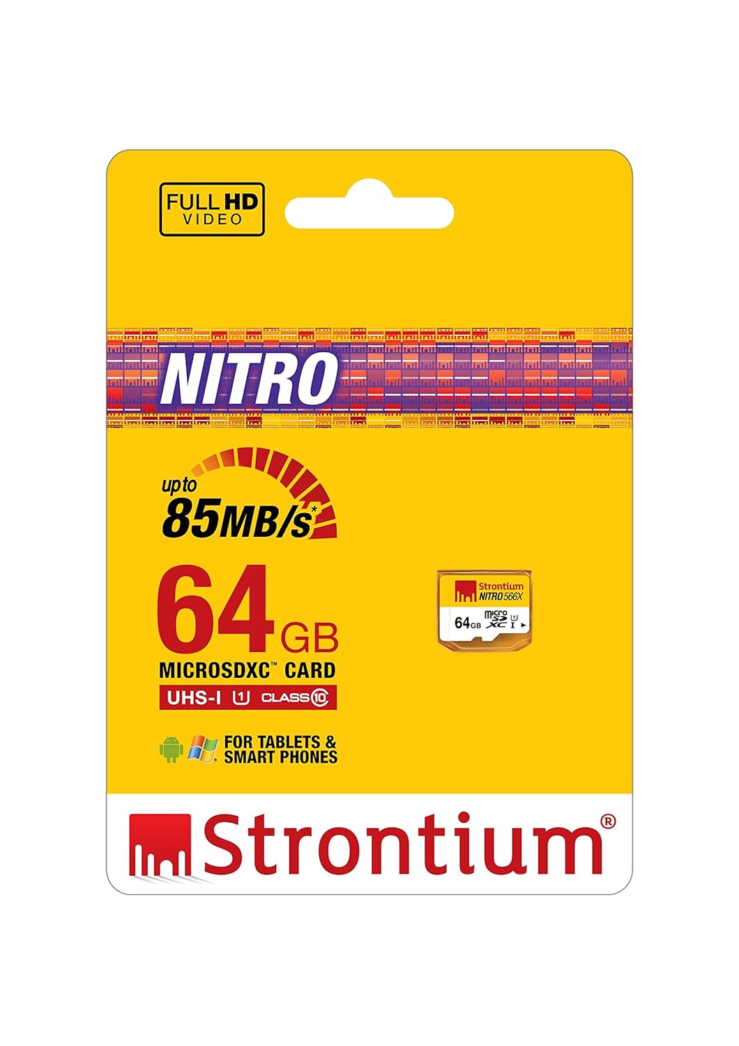 Lightning Deal : Strontium Nitro 64GB 85MB/s UHS-1 Class 10 MicroSDXC ...