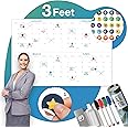 Amazon.com: Large Dry Erase Calendar for Wall - 24" x 36", Reusable ...
