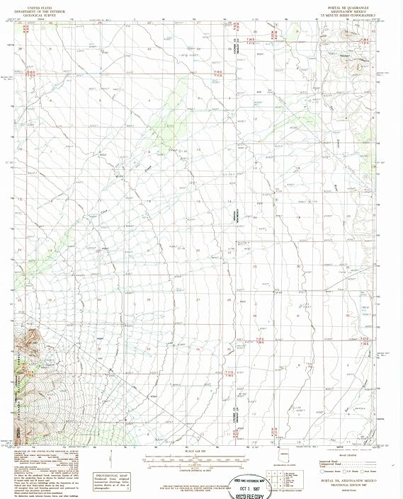 Amazon.com: Arizona Maps - 1987 Portal, AZ - USGS Historical ...