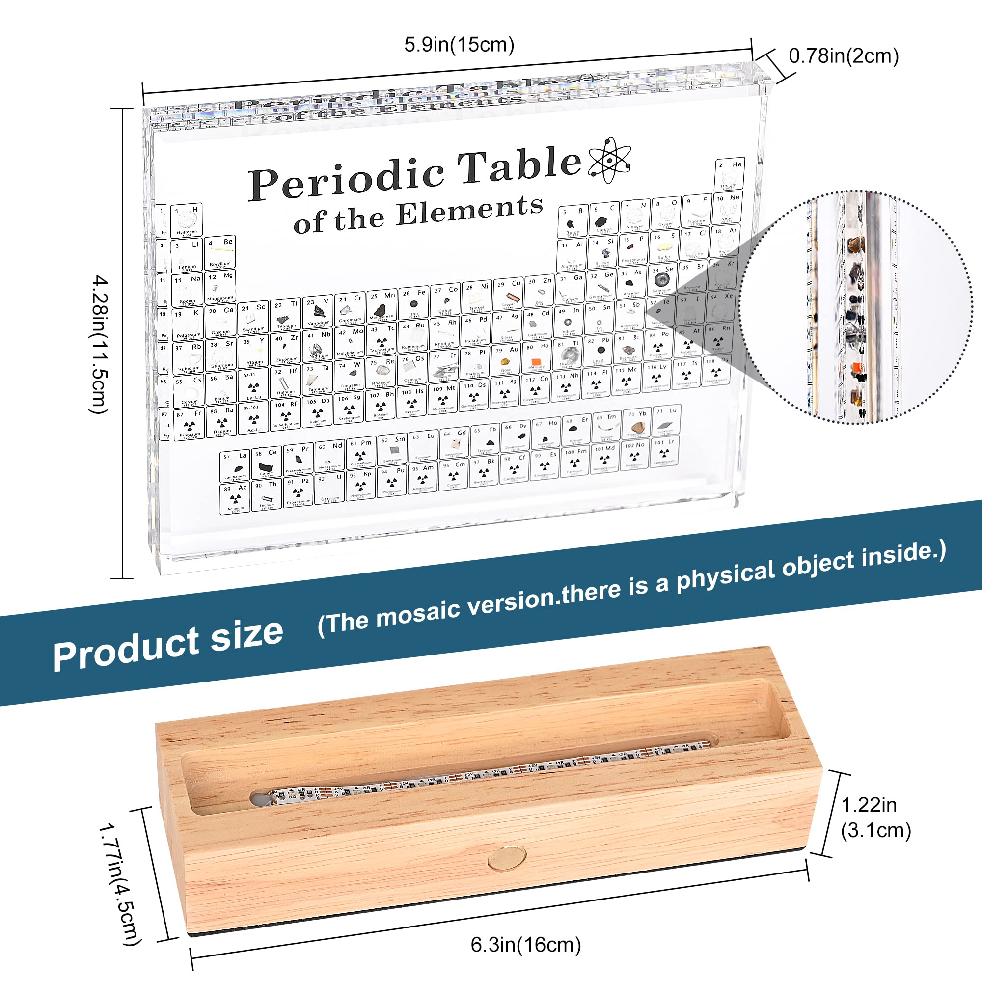 Mua Real Periodic Table of Elements, Acrylic Periodic Table with Real ...