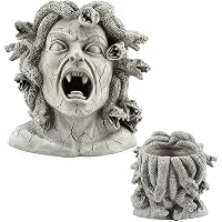 Amazon.com : PERFECTOP Resin Medusa Head Planter, Large Solar Powered ...