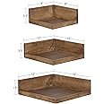 Amazon.com: Kate and Laurel Levie Corner Shelf, Set of 3, Rustic ...