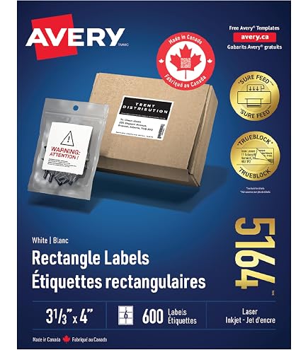 Shipping Labels Avery 5163 | 2x4 Inch Printable Labels | 1,000 Sheets ...