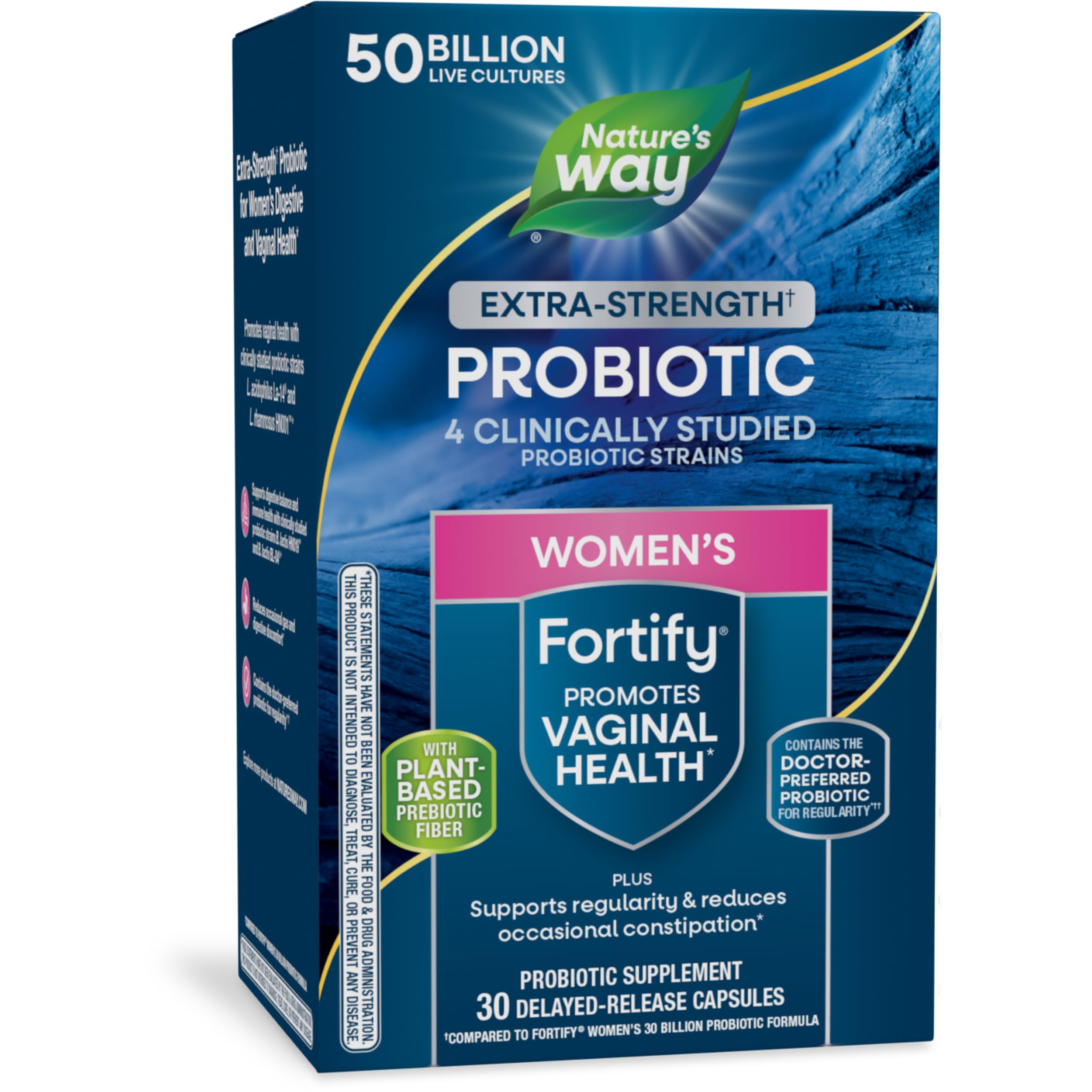 Nature's Way Women's Extra Strength** Fortify Probiotic, 50 Billion Live Cultures, Supports ...