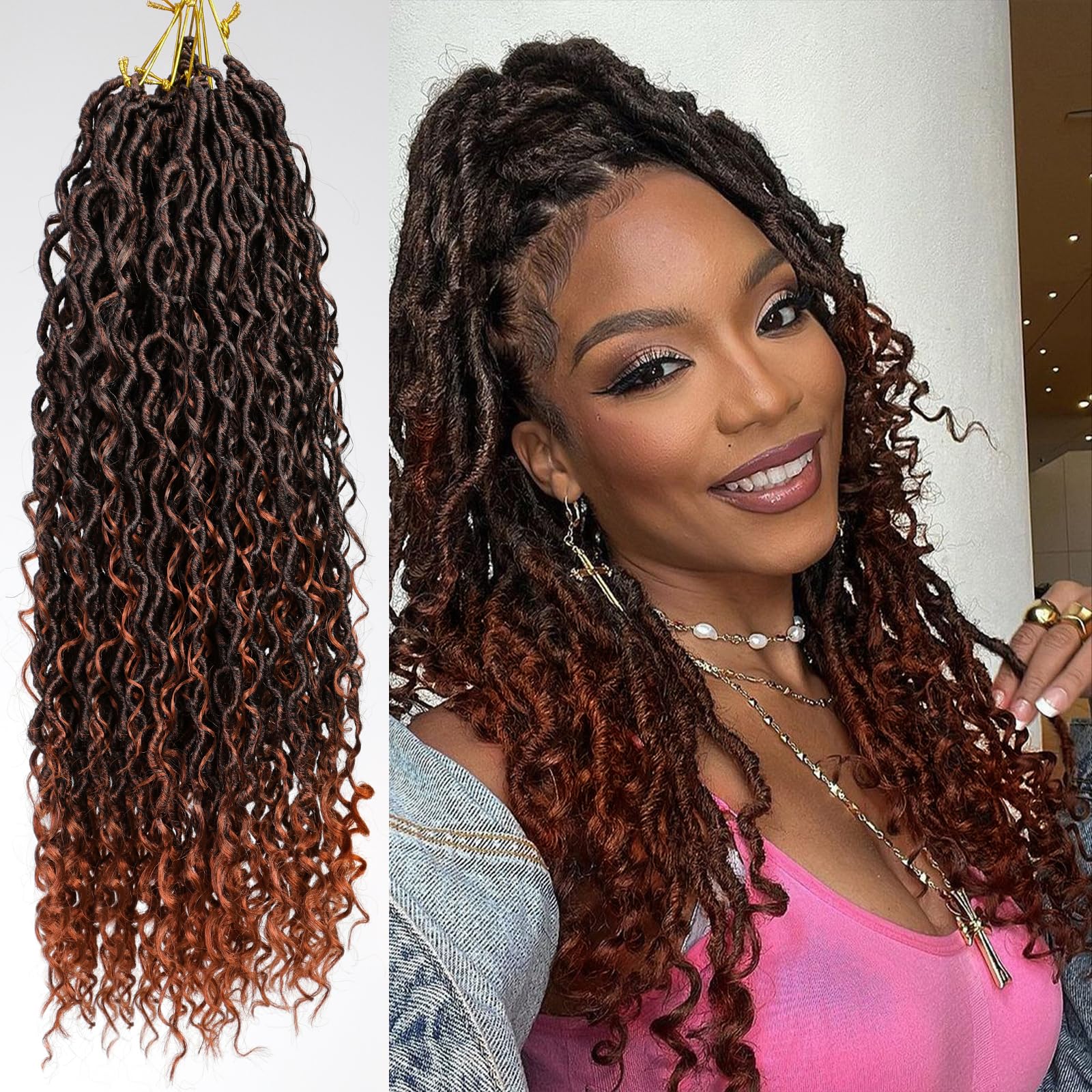 PURSHINE 6Packs Butterfly Locs 24Inch Long Crochet Hair Pre Looped for ...