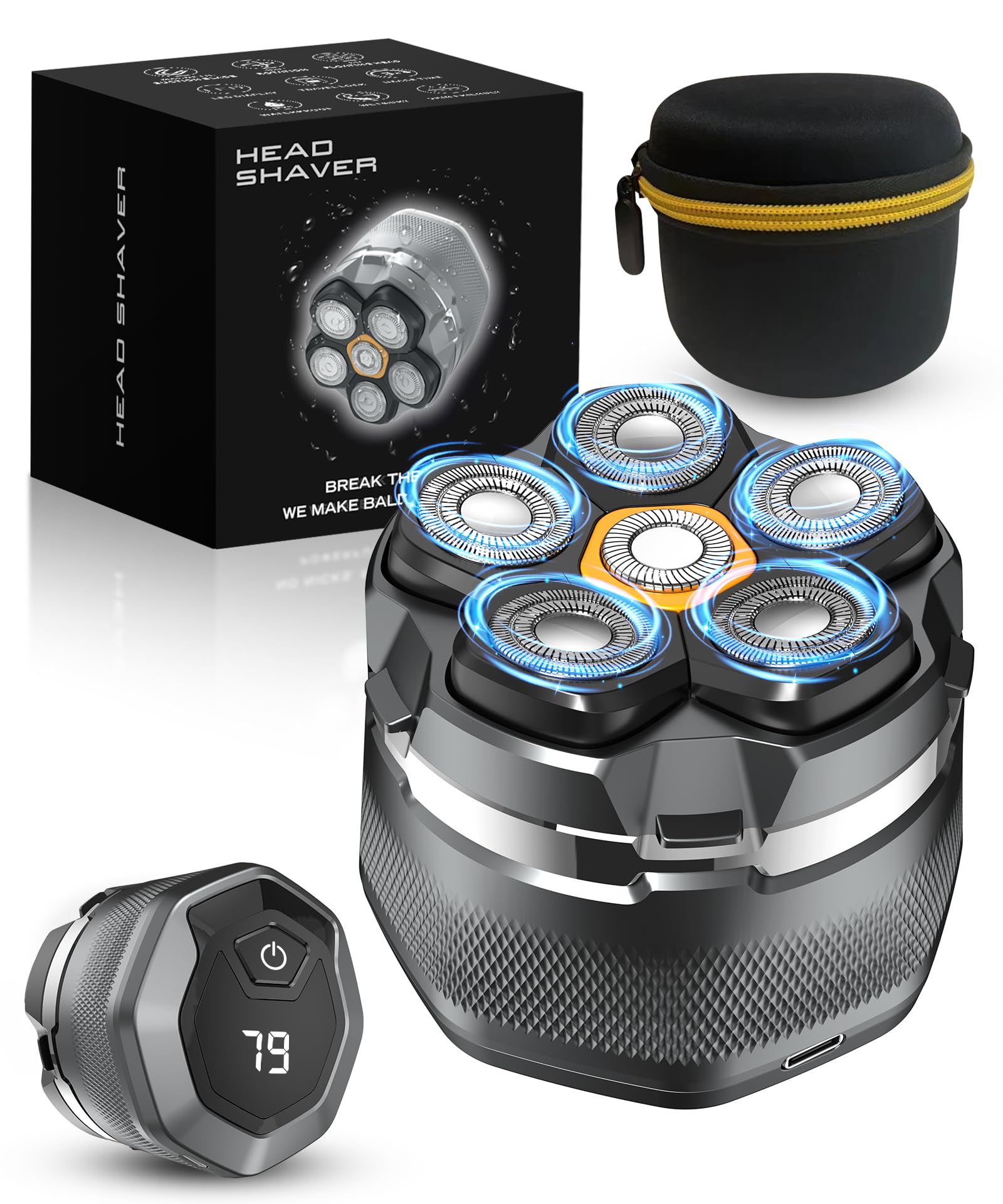 Head Shavers for Bald Men - Newly Designed Magnetic 6D Electric Razor ...