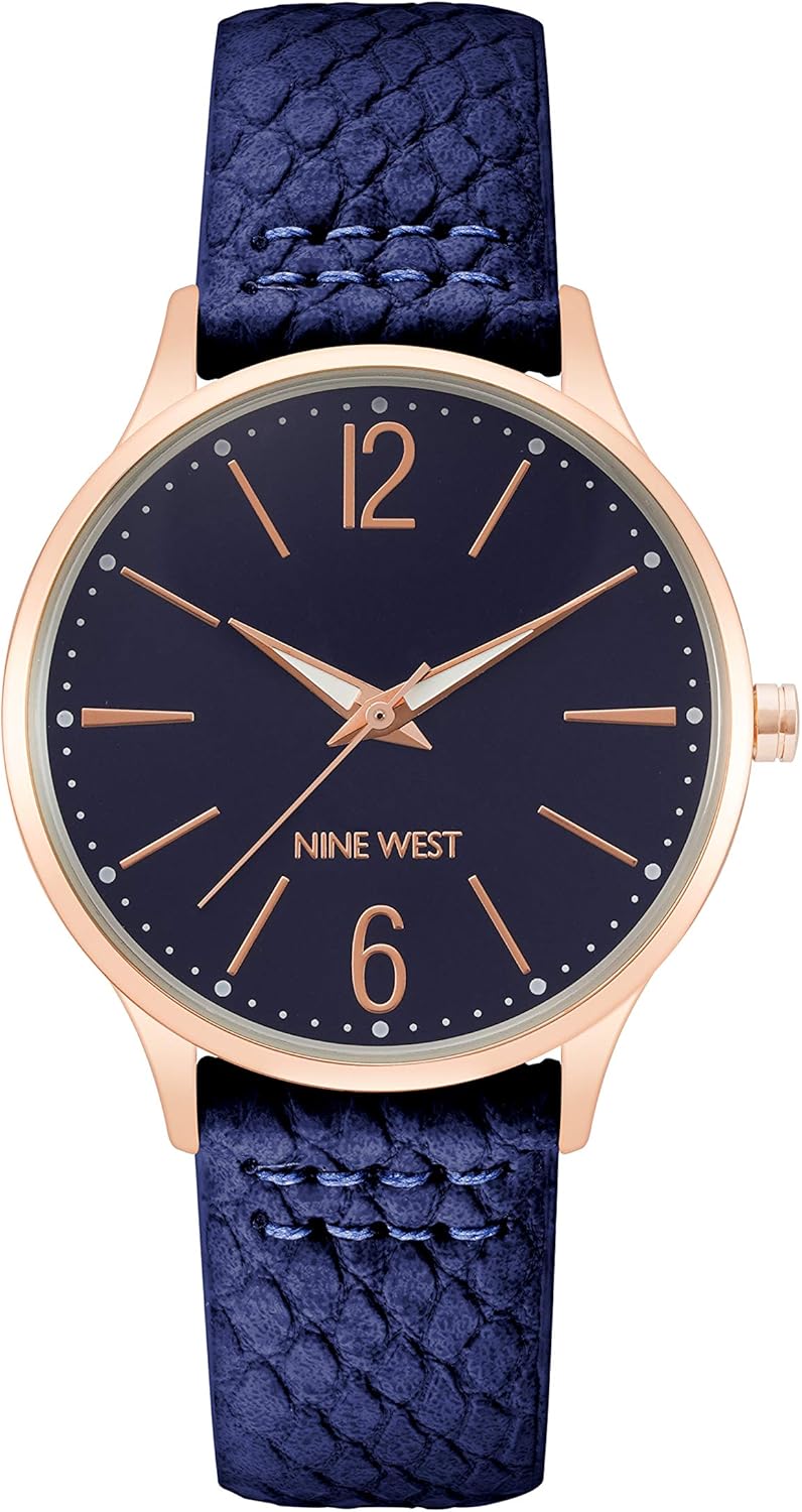 NINE WEST Dress Watch NW/2560RGNV: Amazon.co.uk: Watches
