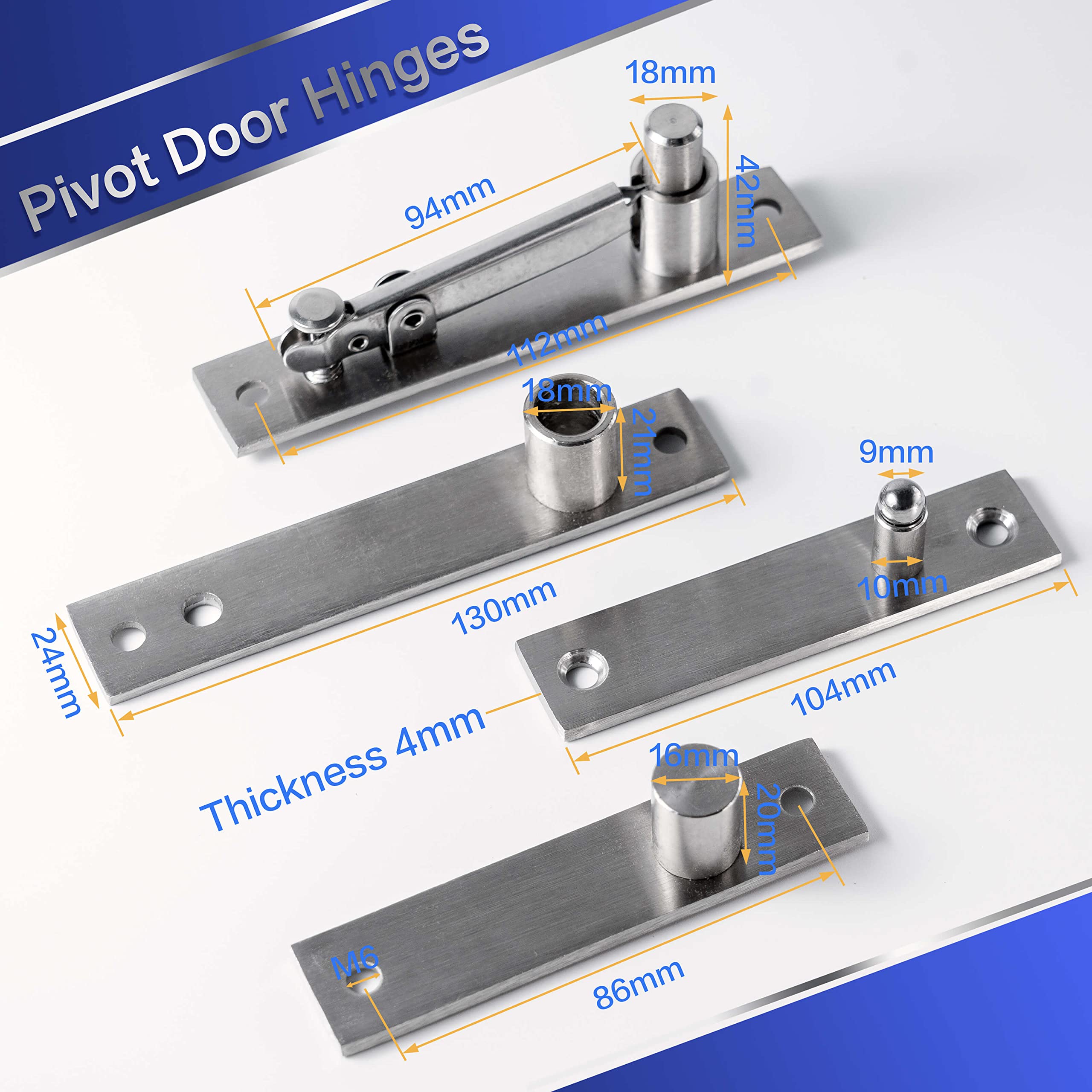 Mua Heavy Duty Pivot Door Hinges - Hidden Door Pivot Hinge System for 360 Degree Rotation Door ...