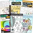 Amazon.com: Adult Coloring Book Bundle with 8 Deluxe Coloring Books for ...
