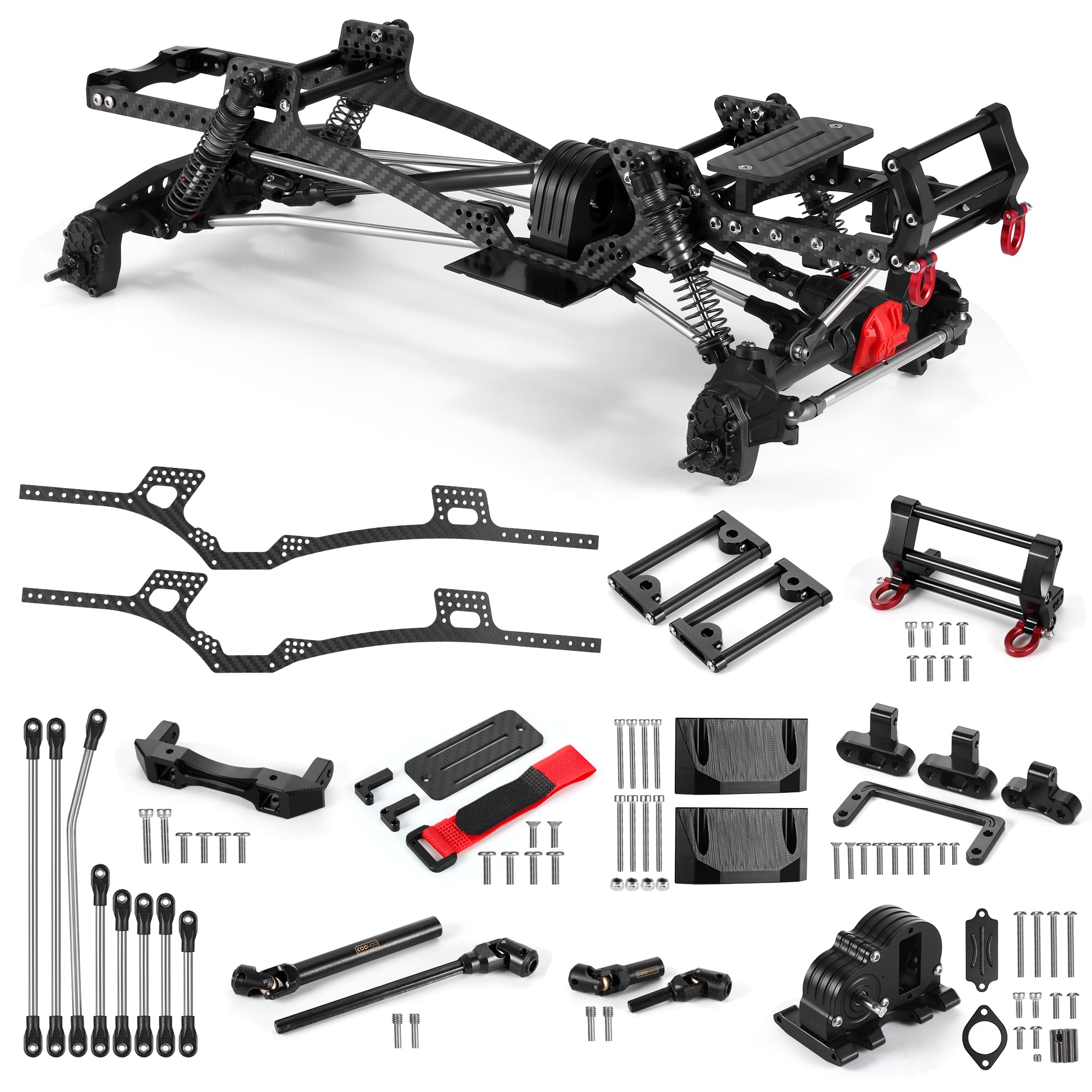 Mua COOWOO RC Chassis Frame Kit, LCG Carbon Fiber Chassis Frame Girder ...