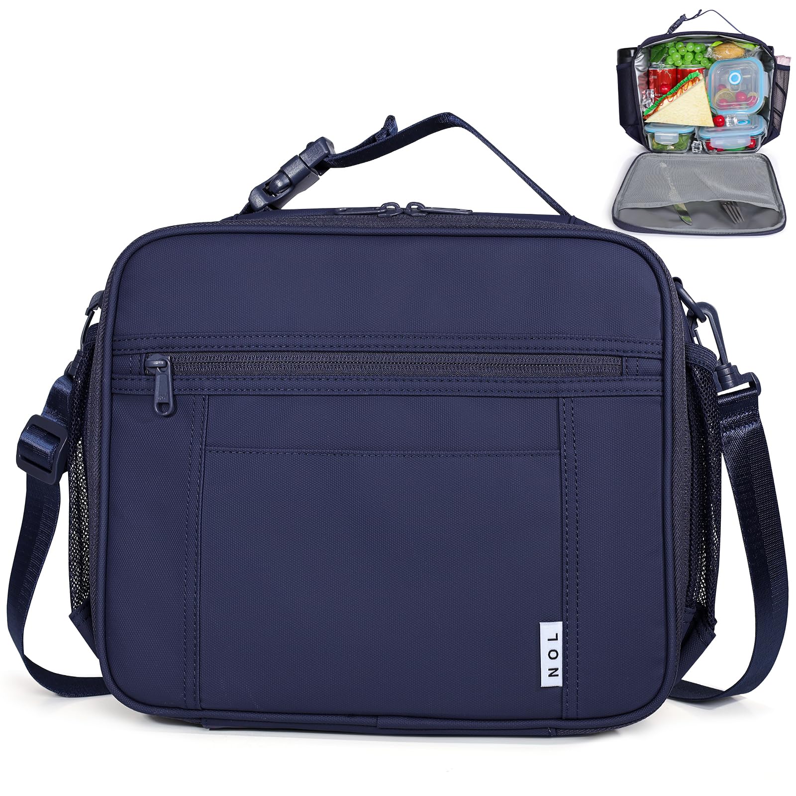 NOL Kids Lunch Bag - Kids 3+ Reusable Insulated Lunch Box with Zipper ...