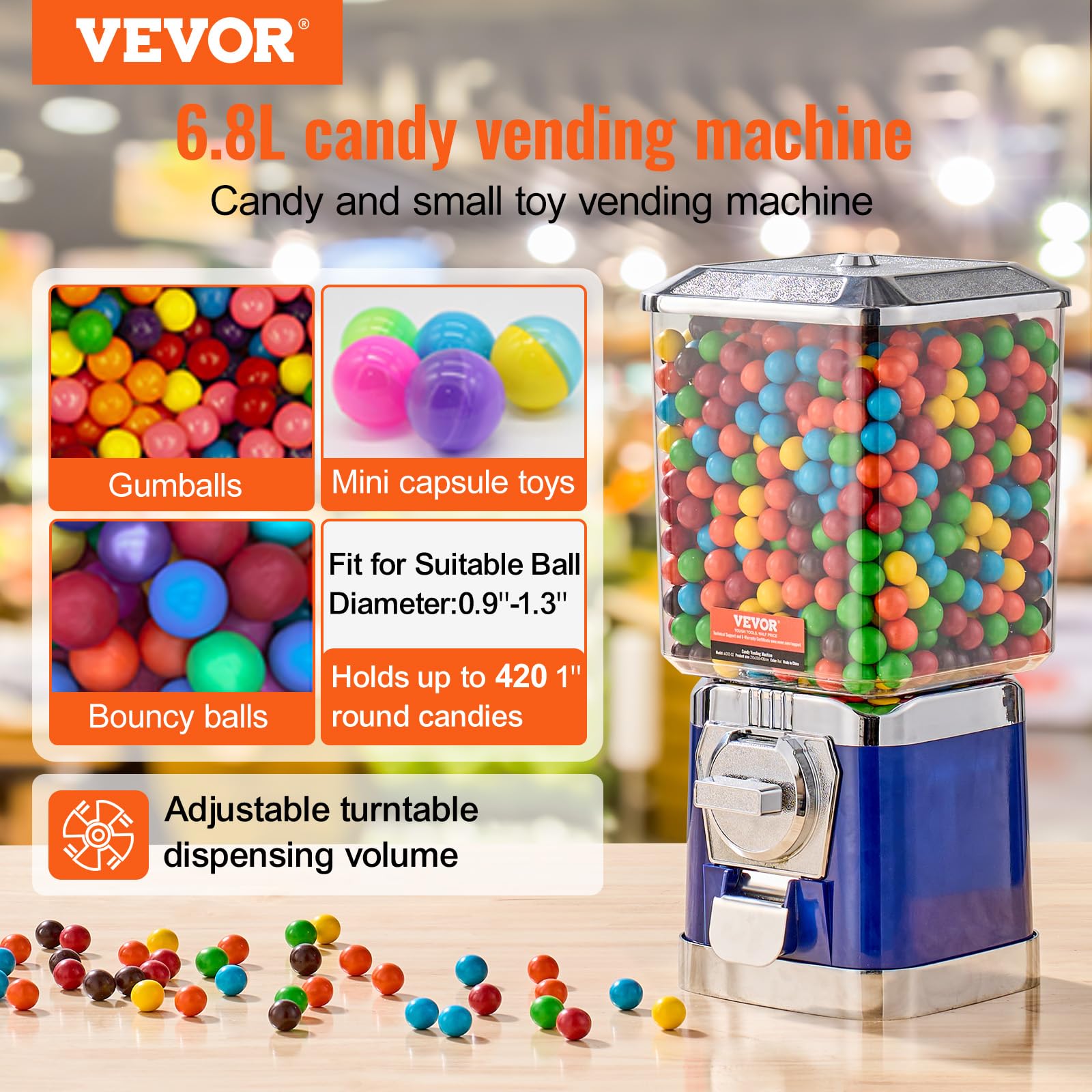 Mua VEVOR Vending Machine, Classic Gumball Bank, Huge Load Capacity ...
