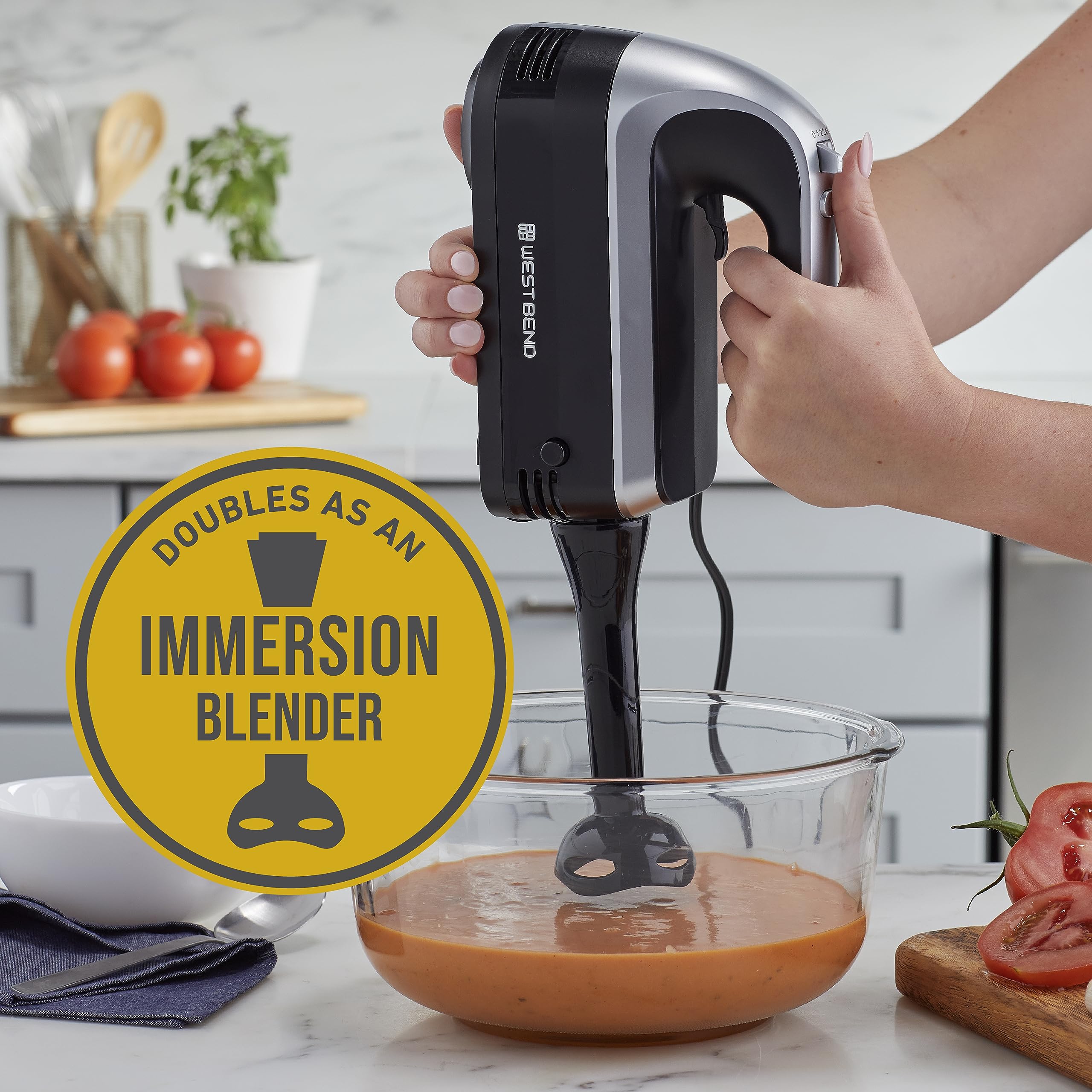 Mua West Bend Hand Mixer Plus with Immersion Blender Attachment, 6 ...