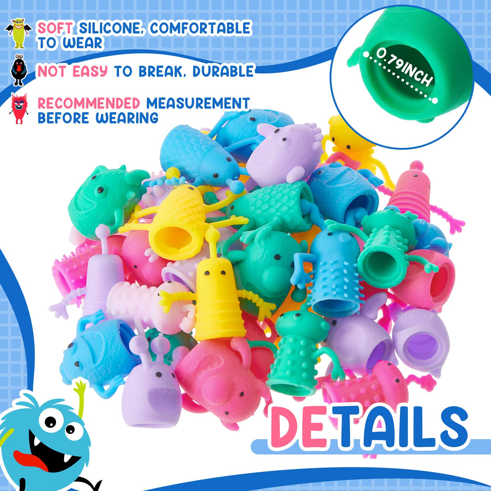 Mua Junkin 40 Pcs Cute Finger Puppets Toys Finger Toys of Monster ...