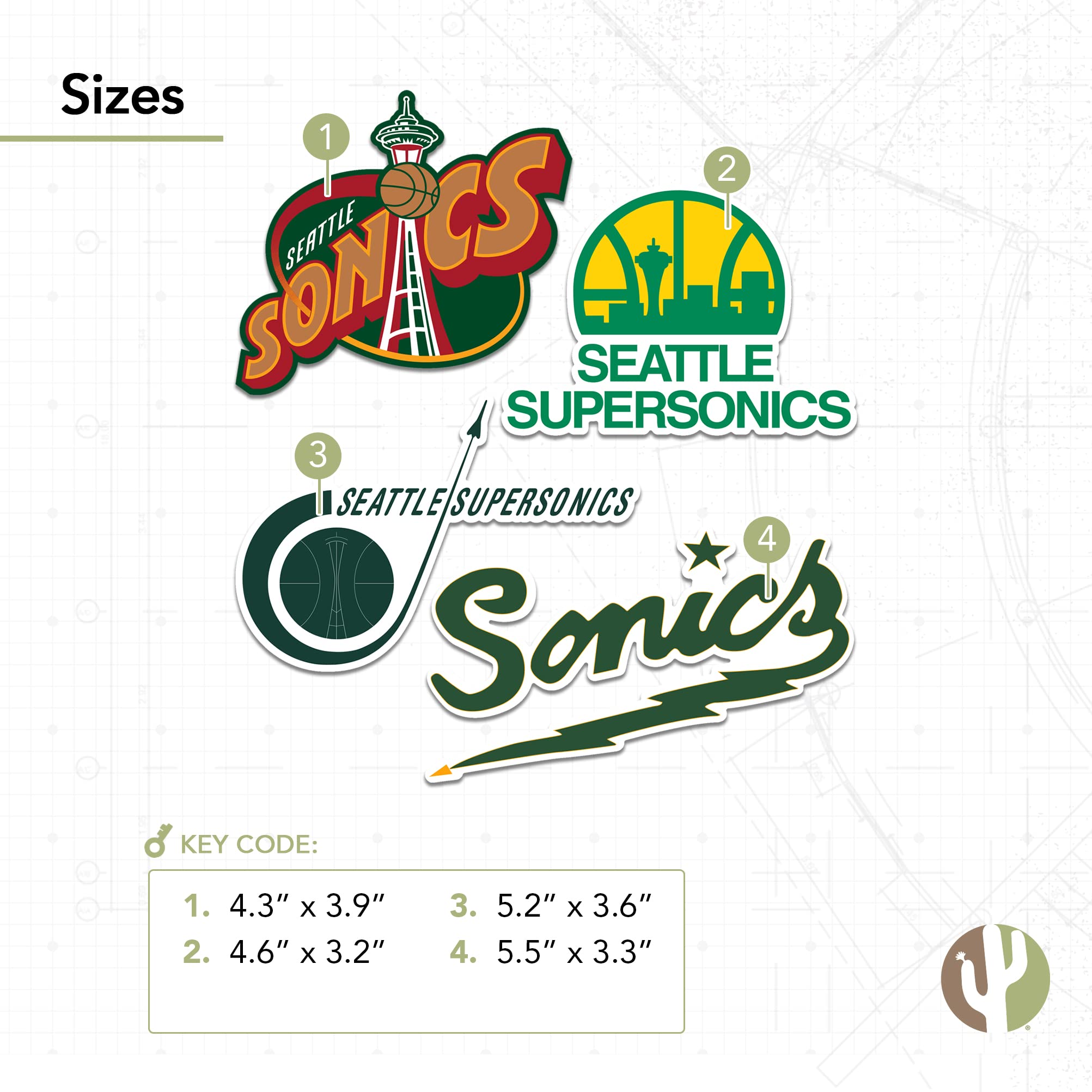 Mua Seattle Super Sonics Stickers NBA Officially Licensed Vinyl Decal ...