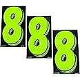 Amazon.com: EZ Line Vinyl Decals for Cars Chartreuse Large Number ...