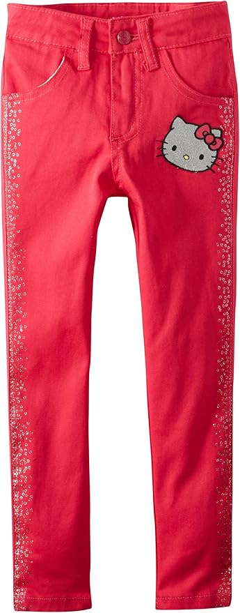 Amazon.com: Hello Kitty Girls' Colored Jeans: Girls Hello Kitty Clothes ...