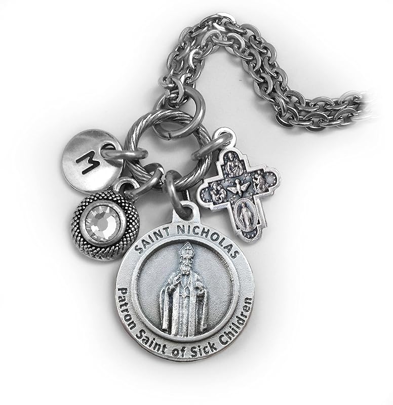 Amazon.com: St. Nicholas, Patron Saint of Sick Children, Necklace ...